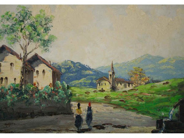 29: VINTAGE PAINTING SIGNED MORETTI : Lot 29