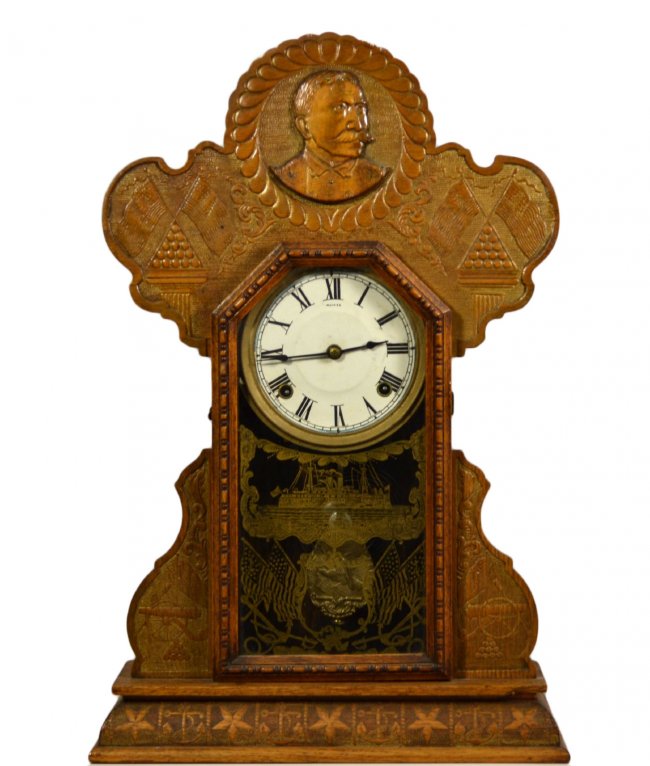 Clock, Ingraham, Admiral Dewey, c.1900 : Lot 840