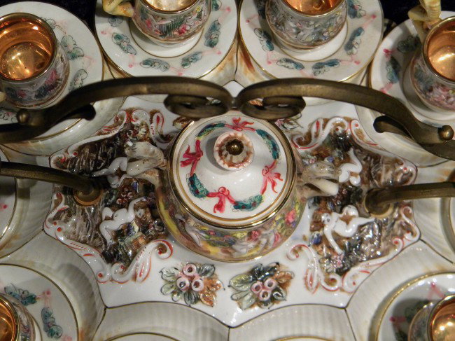 Capodimonte Italy Porcelain Tea Set : Lot 21026