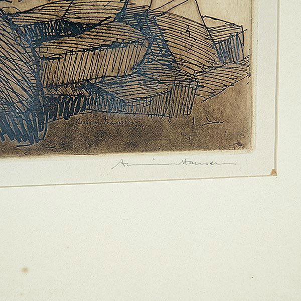 ARMIN HANSEN Large Etching "On the Rocks" : Lot 63