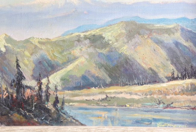 SCOTT MCDANIEL ALASKAN ARTIST MOUNTAIN LANDSCAPE : Lot 51081
