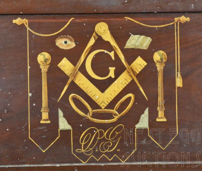 Hand Crafted Wood Masonic Tool Chest : Lot 58