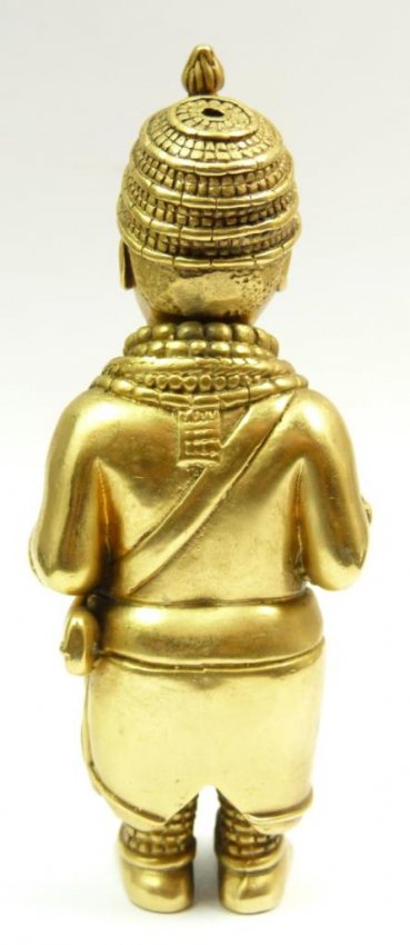 BENIN OBA WEST AFRICAN GOLD STATUE : Lot 19