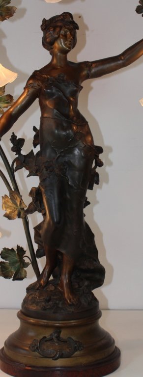 August Moreau Art Nouveau Table Lamp : Lot 84