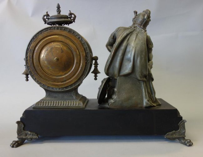 Ansonia Figural Mantel Clock, Roman Soldier : Lot 4