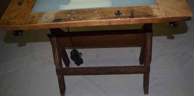 Hamilton Industrial Drafting Table w/ Light Box : Lot 129