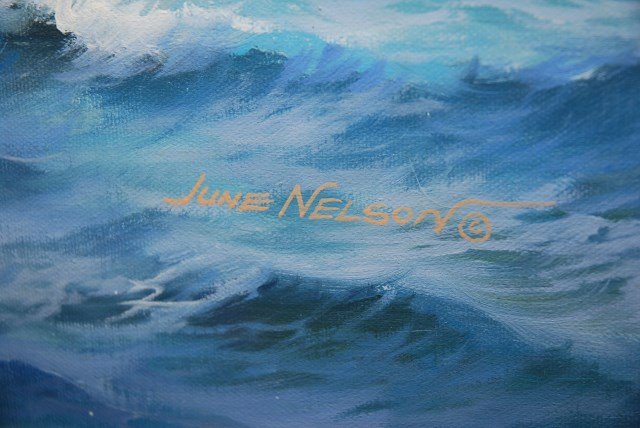 JUNE NELSON SHIP PAINTING : Lot 248
