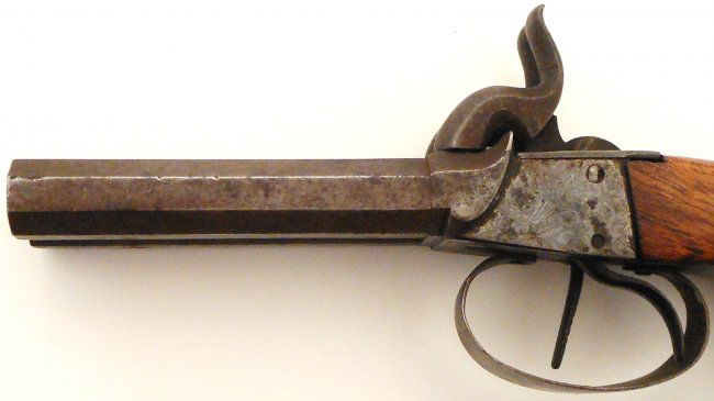 Antique Percussion Double Barrel Pocket Pistol : Lot 197