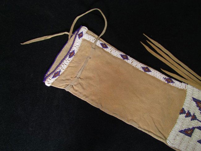 Native American Beaded Pipe Bag : Lot 67