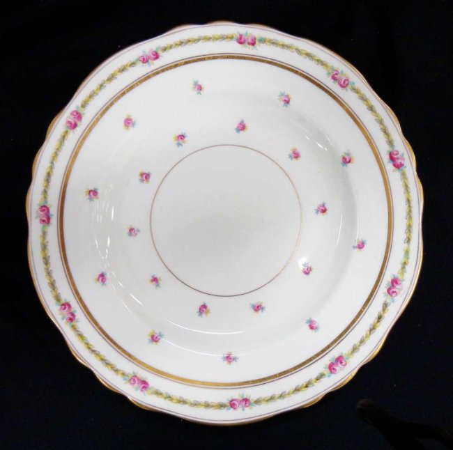 74 Piece Set Cauldon Bone China Pink Roses Pattern K862 : Lot 129