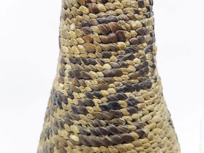 (2) Native American Basket Weave Bottles. : Lot 29