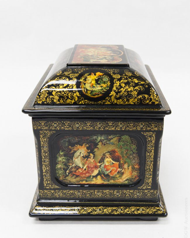 Russian Palekh Lacquer Box. : Lot 52