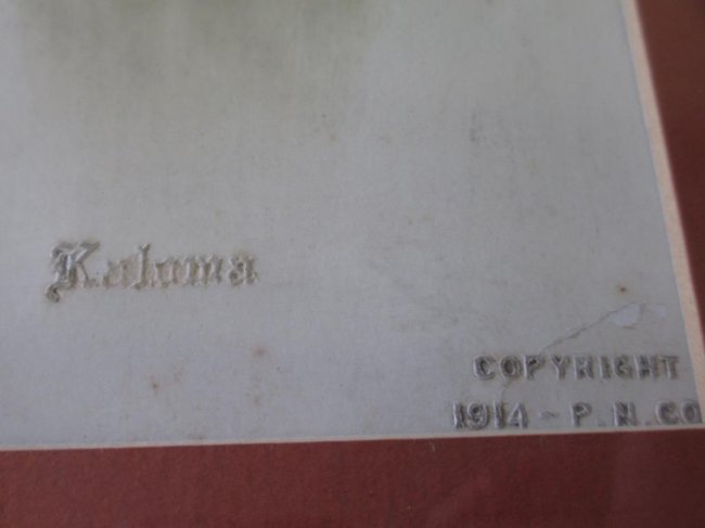 KALOMA - ORIGINAL 1914 PHOTOGRAPH : Lot 94