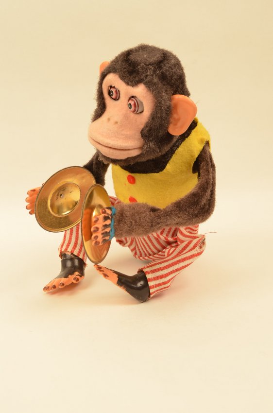 Vintage Musical Jolly Clapping Chimp Monkey Cymbals Toy : Lot 155A