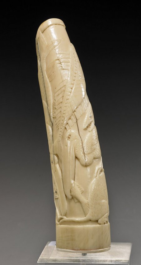 Old African Carved Ivory Tusk : Lot 395
