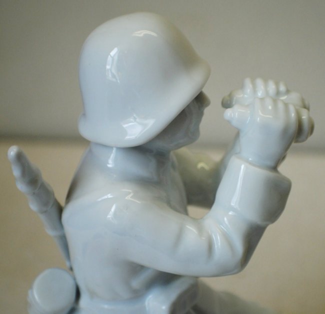 ALLACH German porcelain figurine of Nazi Motorcyclist : Lot 270