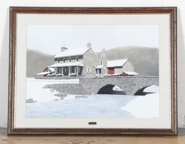 J. Wayne Bystrom, Stone Bridge, Realist Painting : Lot 30