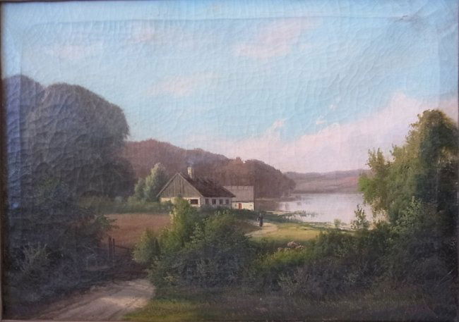 Antique Late 19 th Century Gerhard HEILMANN Lake View F : Lot 109