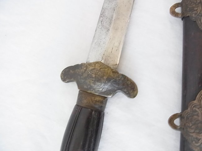 Chinese 1800s Shuang Shou Jian Short Sword Double Blade : Lot 1