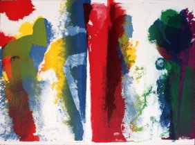 Paul Jenkins One Plate From "euphories De La Couleur"