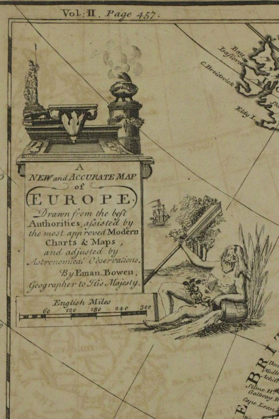 18TH CENTURY MAP OF EUROPE BY EMAN BOWEN(1714-1767): : Lot 123