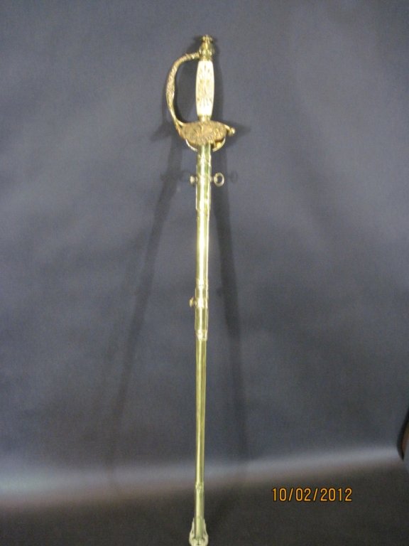 VINTAGE MASONIC/PRESENTATION SWORD WITH IVORY HANDLE: : Lot 492
