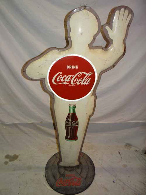 Coca Cola "Slow School Zone" Cop Sign : Lot 141