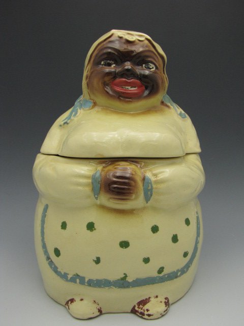 An Original National Silver Mammy Cookie Jar Lot 389