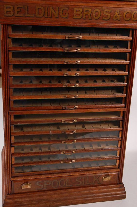 BELDING BROS & CO SILK THREAD CABINET : Lot 90