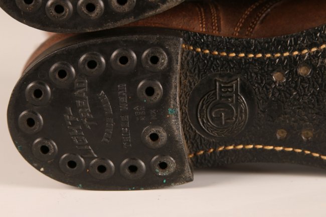 WWII US GI TWO BUCKLE COMBAT BOOTS : Lot 122