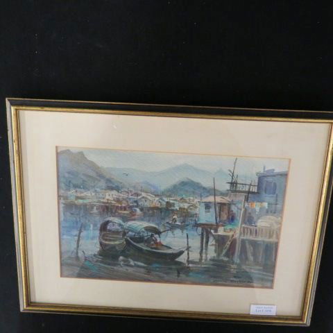 Chin Chung, Watercolor, Hong Kong : Lot 1056