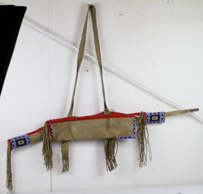 Sioux Bow and Beaded Scabbard : Lot 202