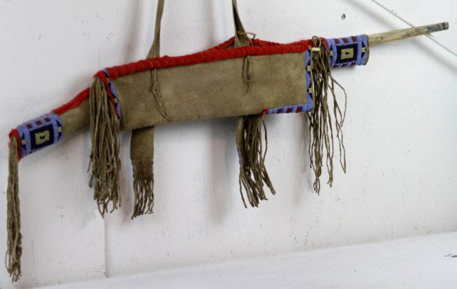 Sioux Bow and Beaded Scabbard : Lot 202