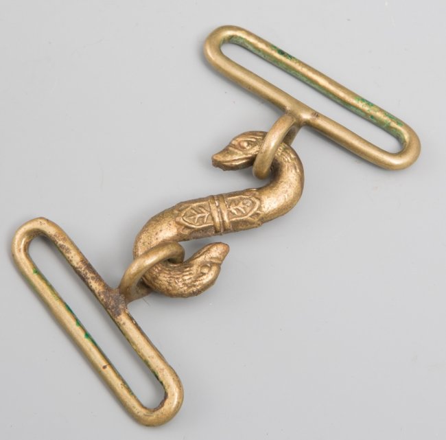 CIVIL WAR CONFEDERATE IMPORT SNAKE BELT BUCKLE : Lot 4009