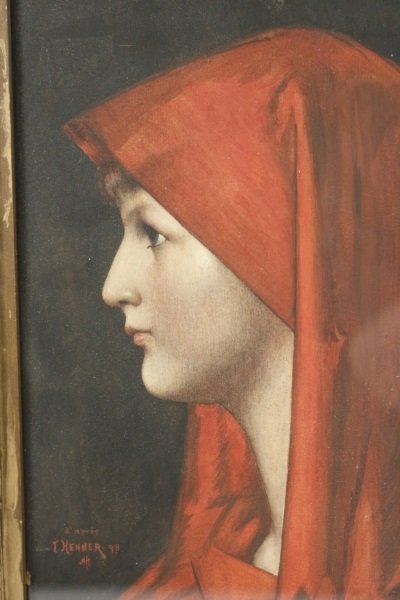 After Henner "St. Fabiola", Gouache on Paper : Lot 27