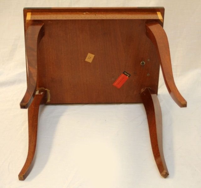 ITALIAN WOODEN INLAY REUGE MUSIC BOX TABLE : Lot 316