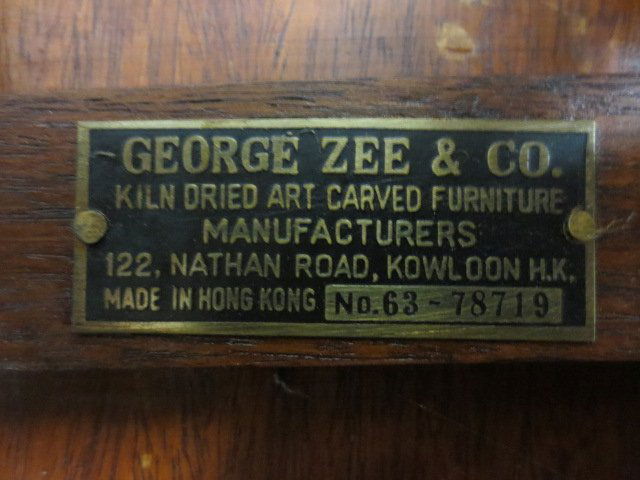 Four George Zee & Co Rosewood Carved Nesting Tables : Lot 157