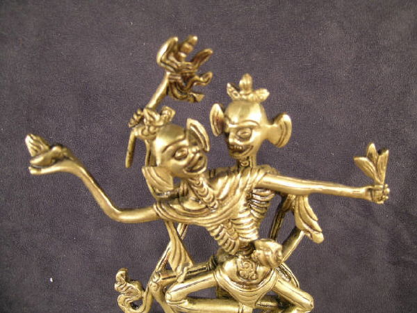 304: Tibetan Bronze Dancing Skeletons Citipati : Lot 304