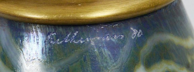 2 STEPHEN FELLERMAN ART GLASS PENDANT LAMPS : Lot 302