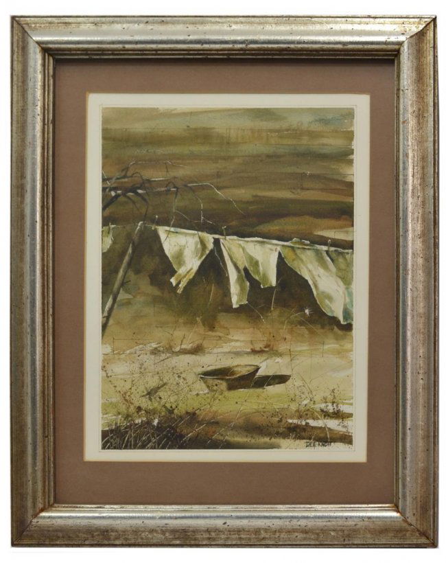 (3) WATERCOLOR PAINTINGS, DEE KNOTT (1943-2013) : Lot 575