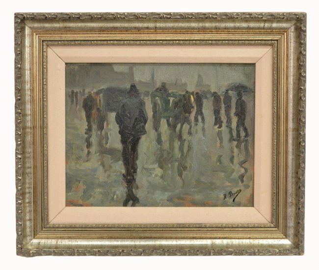 PAINTING, WALKING SHADOWS, KURT PEISER (1887-1962) : Lot 1016