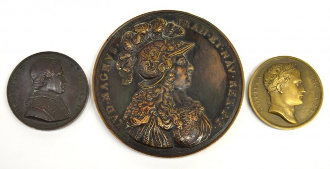 (7) MEDALS & COIN, FRENCH 18TH CENTURY, 1602 COIN : Lot 514