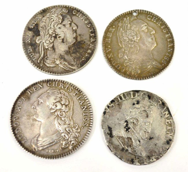 (7) MEDALS & COIN, FRENCH 18TH CENTURY, 1602 COIN : Lot 514