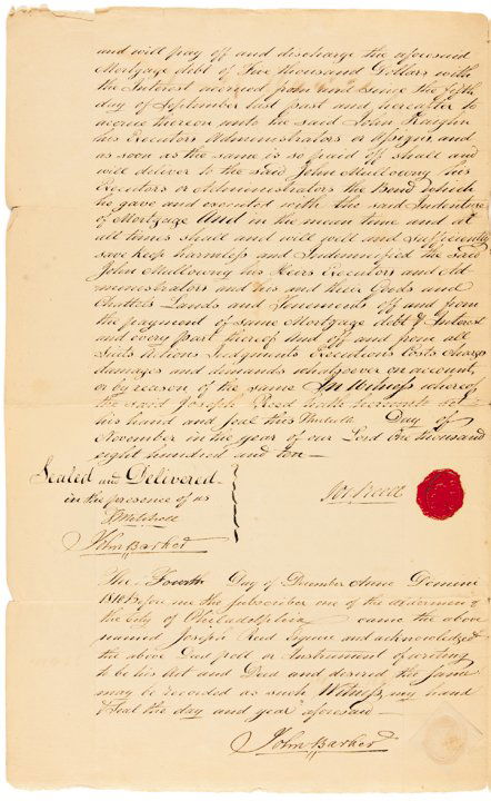 Joseph Reed, Jr. and Major General John Barker : Lot 155