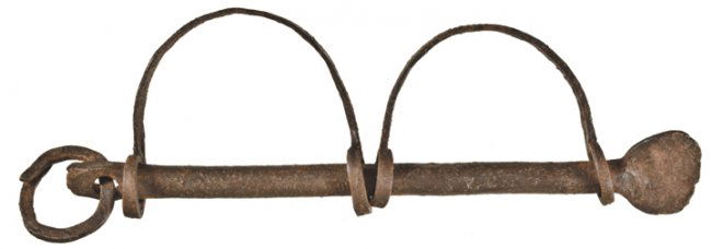 18th Century Middle Passage Iron Slave Shackles : Lot 302