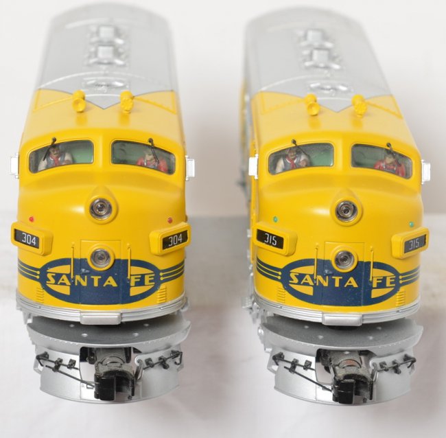 MTH DAP Santa Fe Yellow Bonnet A-B-A Proto 2 : Lot 1124