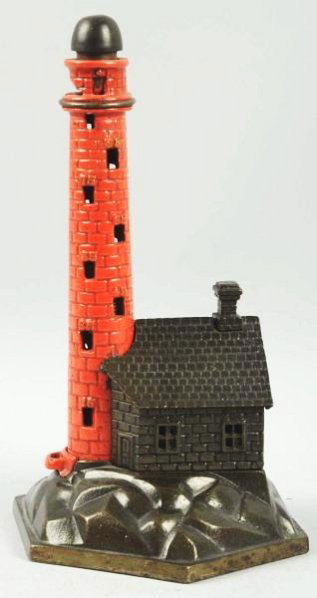 Cast Iron Lighthouse Mechanical Bank. : Lot 188