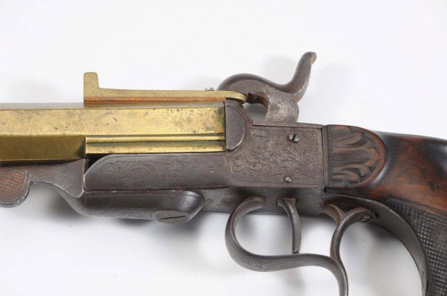 Belgian 16 Gauge Pinfire Trabuco Pistol : Lot 30