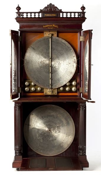 Rare Symphonium Upright Disc Music Box with Chimes : Lot 626