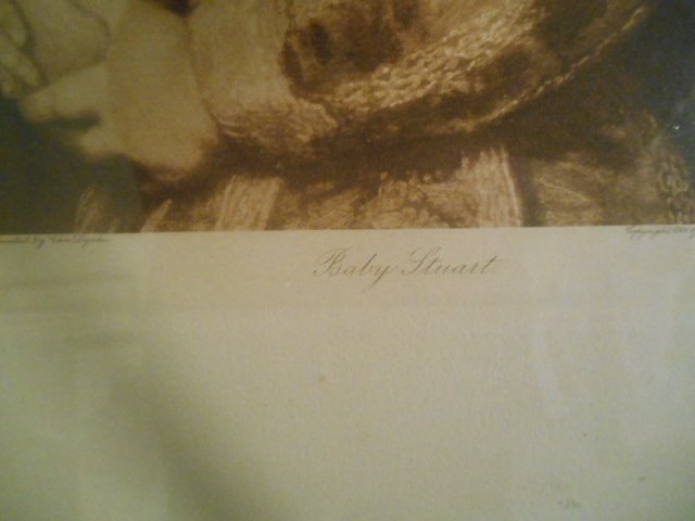 Antique Jan Van Dyck Stone Lithograph "Baby Stuart" : Lot 522